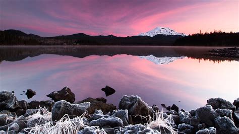 배경 화면 자연 경치 산들 호수 나무 바위 겨울 눈 덮인 산 구름 하늘 일몰 1600x900 Tpksongs 1932079 배경 화면