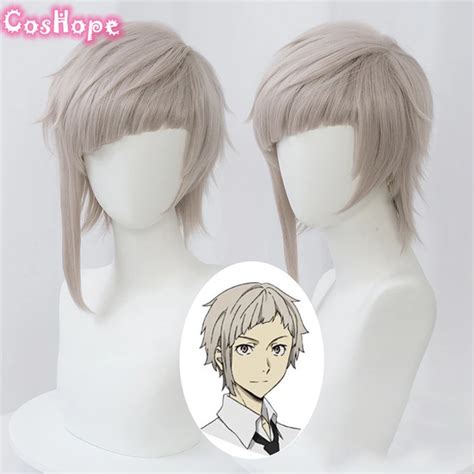 Atsushi Nakajima Cosplay Bungou Stray Dogs Cosplay Short Lotus Gray Wig