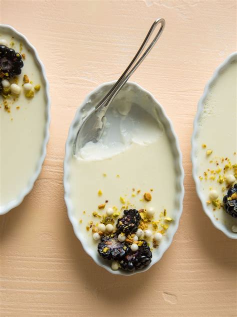 Creme Fraiche Panna Cotta Spoon Fork Bacon Recipe Creme Fraiche