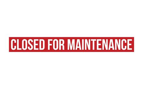 Red Closed For Maintenance Rubber Stamp Seal Vector 23104622 Vector Art
