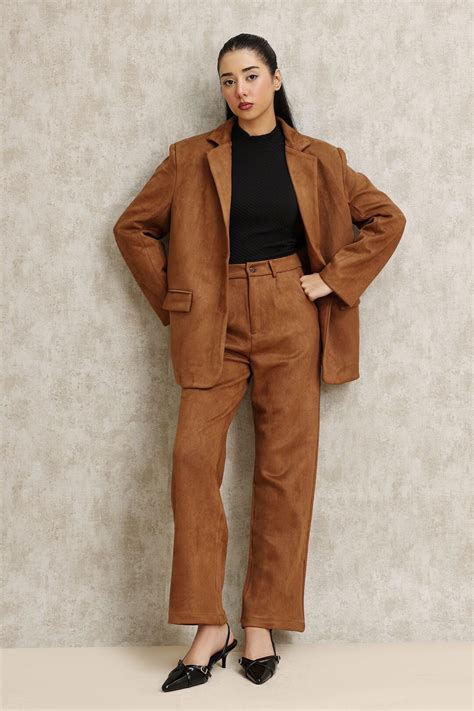 Womens Suede Tracksuit Black Suede Blazer Genuine Suede Pant