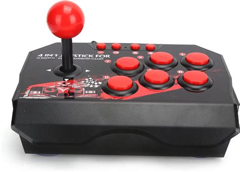 Wooxgehm Arcade Fight Stick 4 In 1 Wired Arcade Joystick Arcade Games Controller