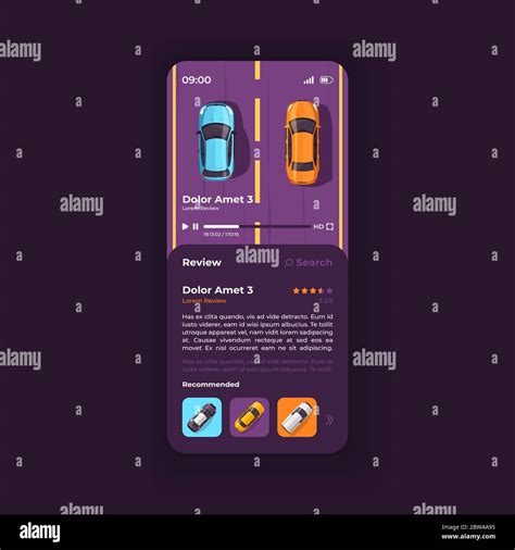 Automobile Review Smartphone Interface Vector Template Stock Vector Image And Art Alamy