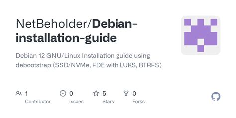 Github Netbeholderdebian Installation Guide Debian 12 Gnulinux