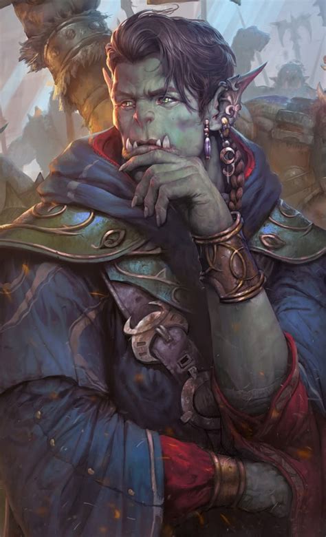 Orc Magician Nezt Oss Fantasy Half Orc Half Orc Wizard Art Half