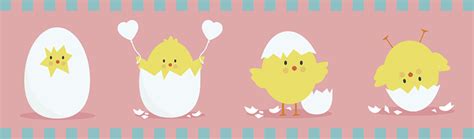 Chick Eggs Wall Border Sticker Tenstickers