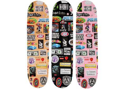 Supreme Stickers Skateboard Deck Set Ss21 Us