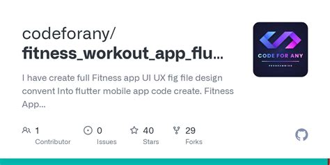 GitHub Codeforany Fitness Workout App Flutter Ui I Have Create Full Fitness App UI UX Fig