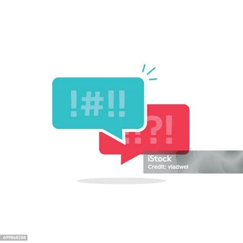 논쟁 채팅 거품 아이콘 벡터 인수 메시지 무례 한 대화 부부 채팅 충돌 연설 토론 흰색 절연 학대 기호 논쟁 언쟁에 대한 스톡