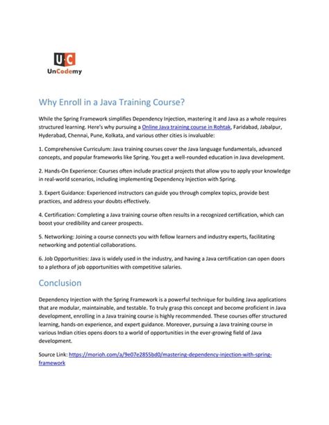 Mastering Dependency Injection With Spring Framework PDF