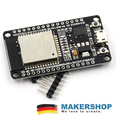 espressif esp32 wlan dev kit board development bluetooth wifi v1 wroom32 nodemcu makershop de