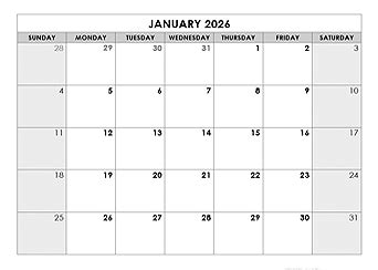 12 Month Calendar 2026 Printable Free — Printable 2026 Calendars