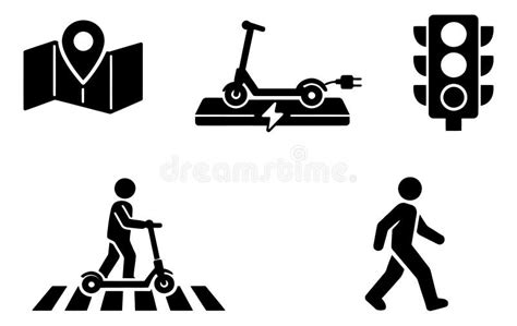 Pedestrians Icon Set Stock Illustrations 308 Pedestrians Icon Set
