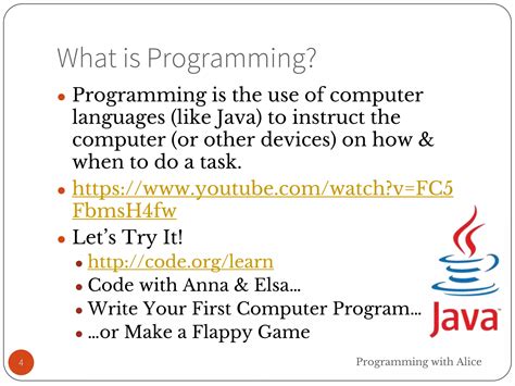 Programming With Alice Class Overview Ppt