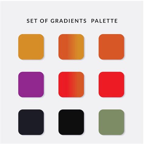 Premium Vector Set Of Gradient Colour Palette Catalog Samples In Rgb Hex