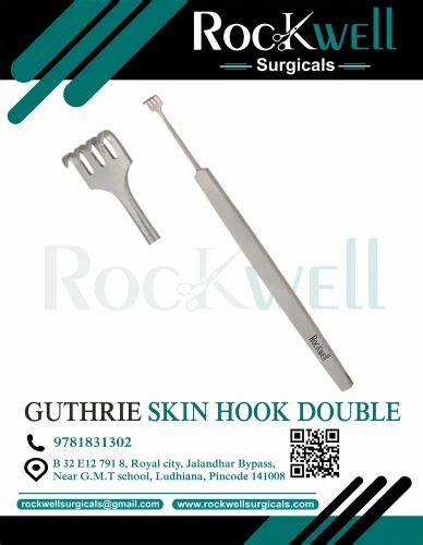 Retractor Rockwell Guthrie Skin Hook Double For Hospital At Rs 1piece