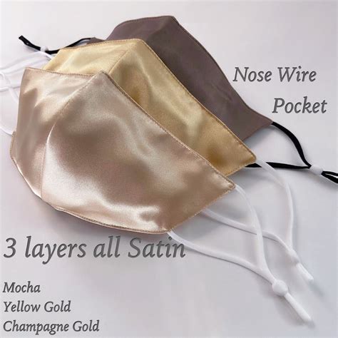 Light Pink Satin Mask Pink Wedding Mask Fitted Satin Face Mask Etsy