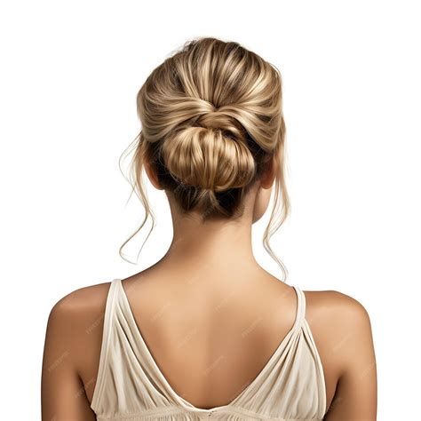 Premium Photo Photo Of Braided Top Knot For Women High Bun Hairstyle