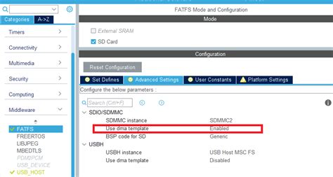 stm32cubeide sdmmc mode unable to set sd 4 bit m