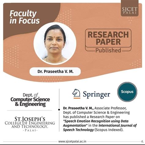 Dept Of Cse Faculty Achivements Sjcet Palai