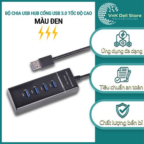 Bộ Chia Hub Usb 30 4 Cổng Tốc Độ Cao Kết Nối Nhiều Thiết Bị Cùng