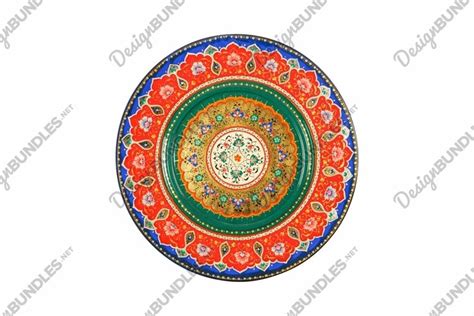 Oriental Ceramic Plate With A Floral Pattern On A 2246513