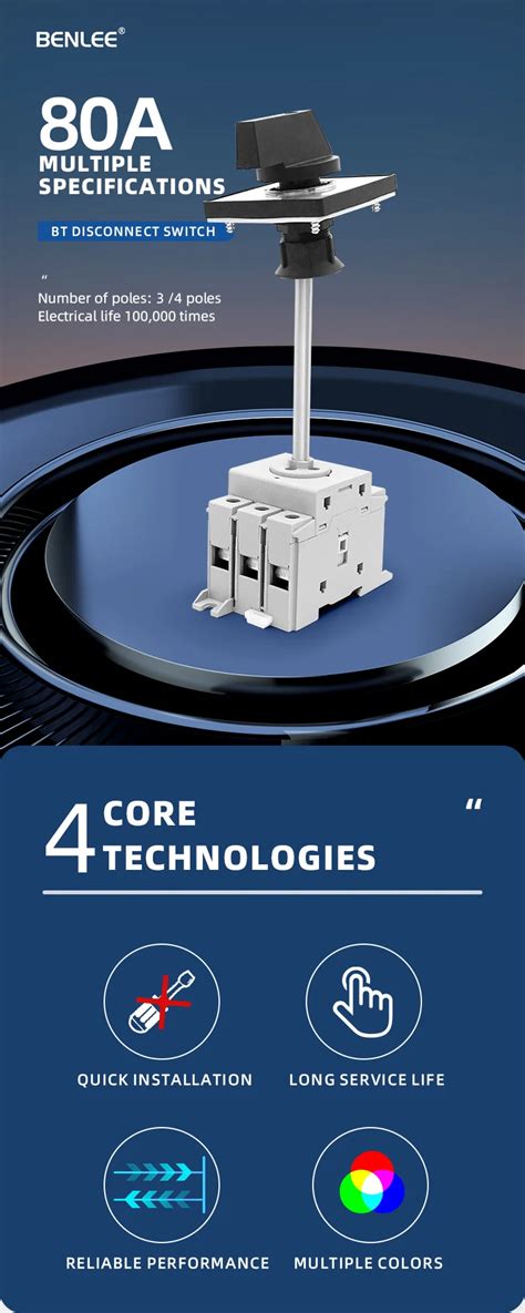 Benlee Door Interlock Isolator Switches 80a 34 P Factory Price