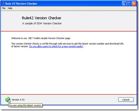 Ssw Net Toolkit Standard Version Checker Control
