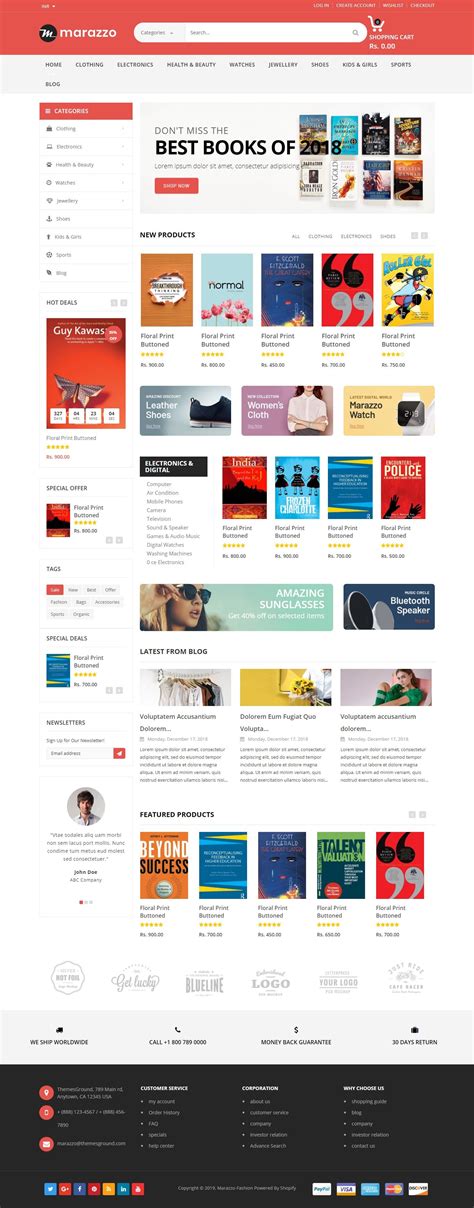 Marazzo Drag And Drop Sectioned Ecommerce Shopify Theme Web Design Webdesign Design