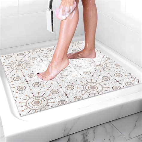 Square Shower Mat Non Slip 36x36 In Shower Floor Mats For