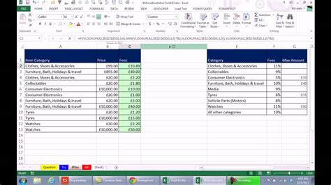 Mr Excel And Excelisfun Trick 143 Ebay Vlookup Percentage Or Max Amount