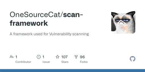 GitHub OneSourceCat Scan Framework A Framework Used For Vulnerability Scanning