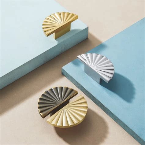 Half Moon Pull Handles 6320 Small Solid Brass Fan Shaped