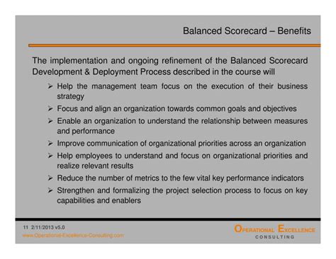 Balanced Scorecard Deployment Process Training Module Pdf Business Administration Business