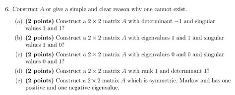 Solved Construct A Or Give A Simple And Clear Reason Why Chegg Com