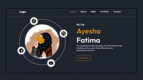 Buy “portfolio Round Icon Website Using Html And Css” On Patreon Ayesha
