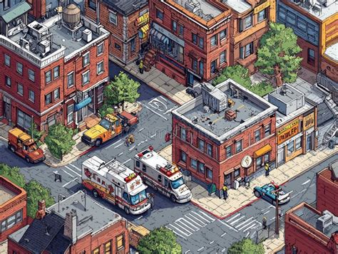 An Overview Illustration Representing Various Aspects Of Public Safety