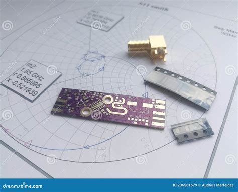 Rf Pcb Filters And Impedance Matching Smith Chart Stock Image Image Of Connector Analogue
