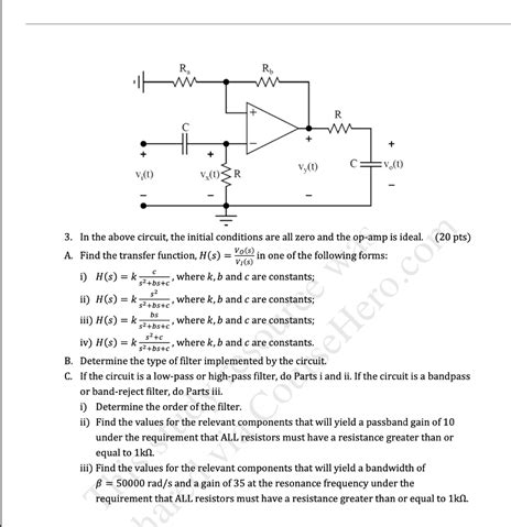 Solved R Rp R 0 С vy t v t Vi t R Vt с 3 In the Chegg com