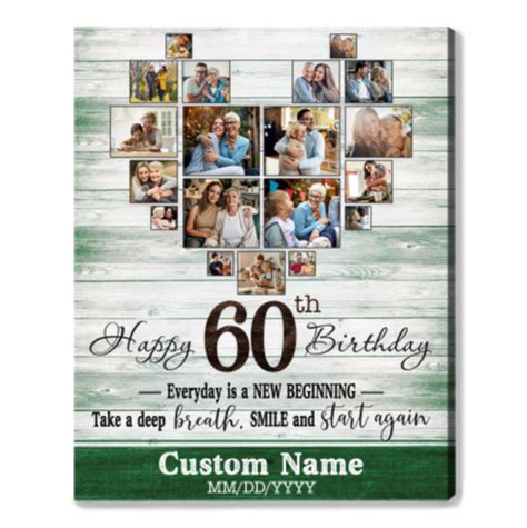 Personalized 60th Birthday T Idea Photo Canvas T For 60th