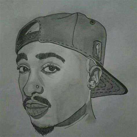 2pac Face Portrait Easy Drawings Sketches Pop Art Drawing Art