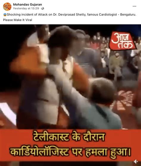 Fact Check Viral Post Showing Cardiologist Dr Devi Shetty Being