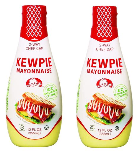 Wheat Free Kewpie Mayonnaise Japanese Mayo Sandwich Spread Squeeze Bottle 12 Ounces Pack