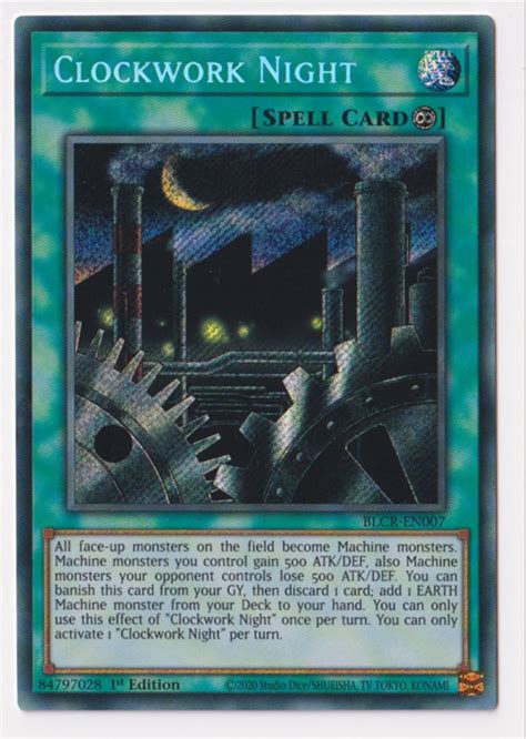Clockwork Night Secret Rare Blcr En007 Yu Gi Oh Single Card