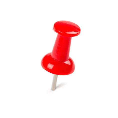 Premium Photo Red Push Pin On White