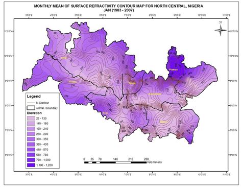 Spatial Patterns Of Annual Surface Refractivity With Elevation