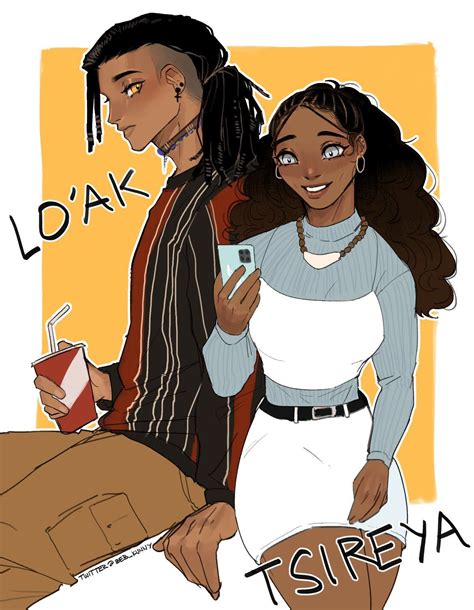 Loak And Tsireya As Humans Anime Jungs Avatar Zeichnung
