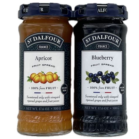 St Dalfour 100 Fruit Spread Apricot And Blueberry 176 Ounce Pack Of