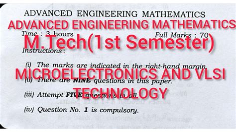 Advanced Engineering Mathematicsmtech1st Semestereceakupatna