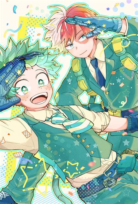 Midoriya Izuku And Todoroki Shouto Boku No Hero Academia Drawn By Usamipyo Danbooru